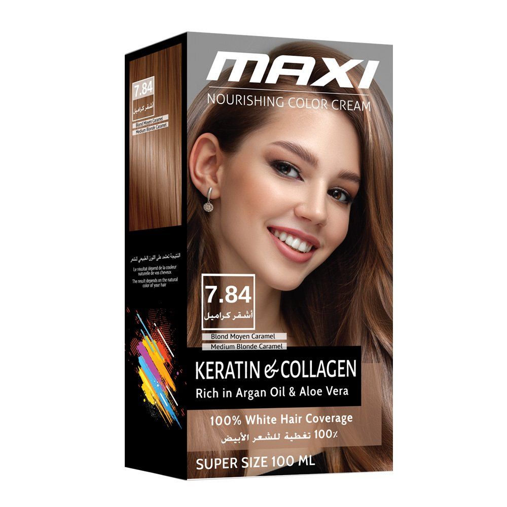 اشترِ Maxi Hair Colour Cream Kit Number 7.84 - Medium Blond, 100ml ...