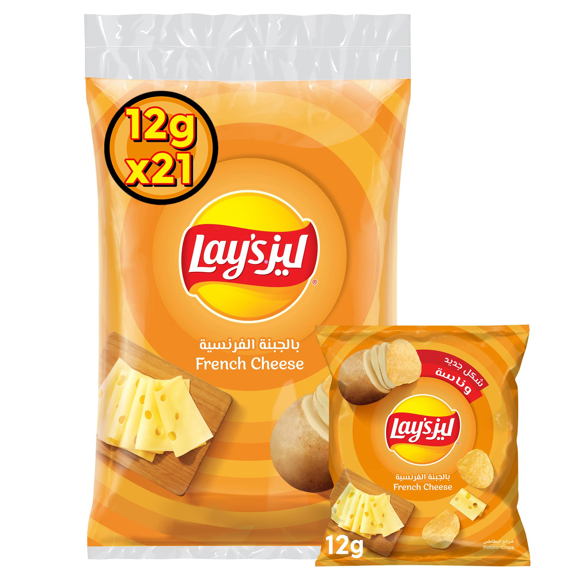 Buy Lay's French Cheese Potato Chips, 21x12g Online in Bahrain ...