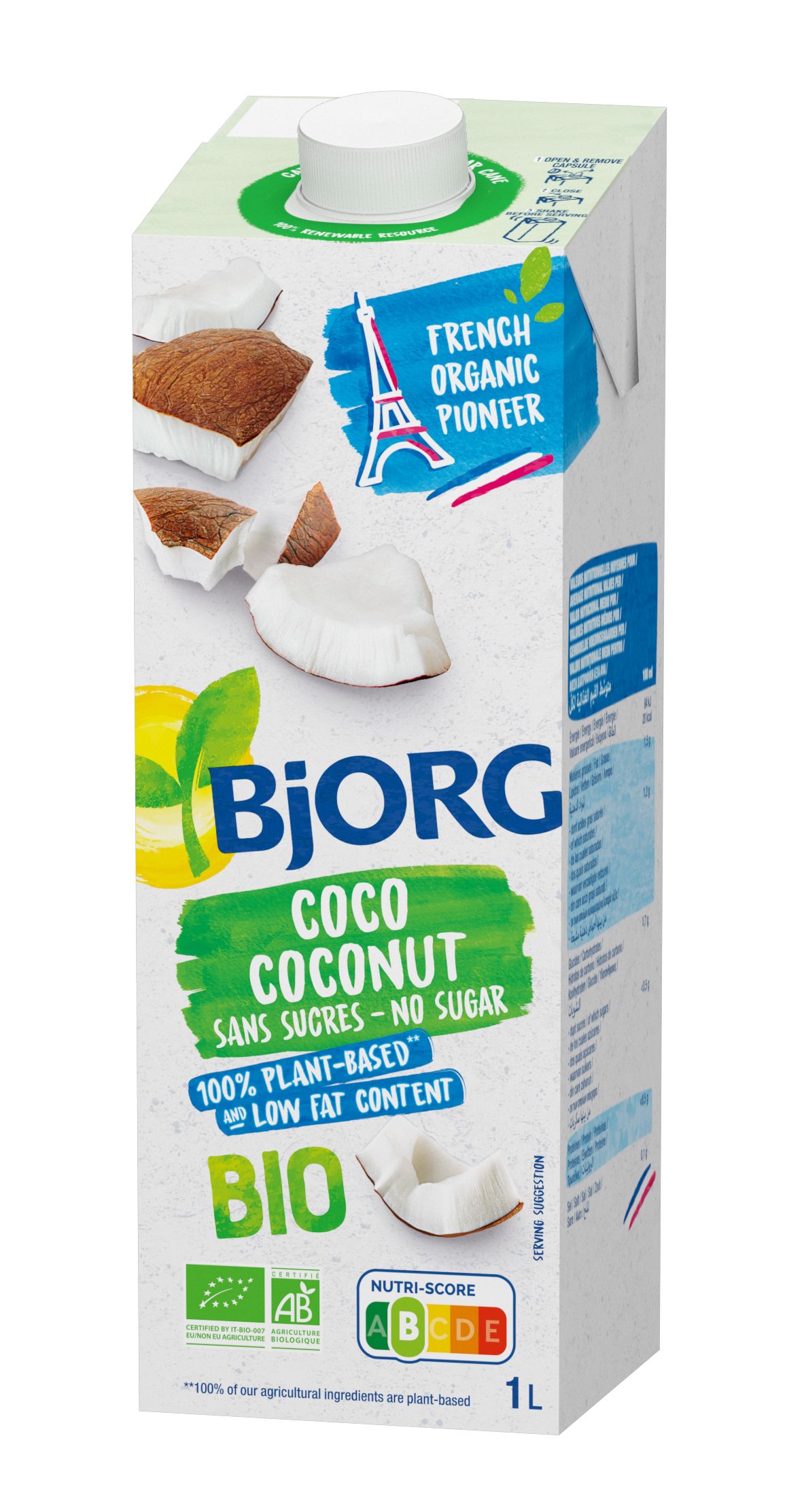 Buy Bjorg Organic Unsweetened Coconut Milk, 1L Online in UAE | Talabat UAE