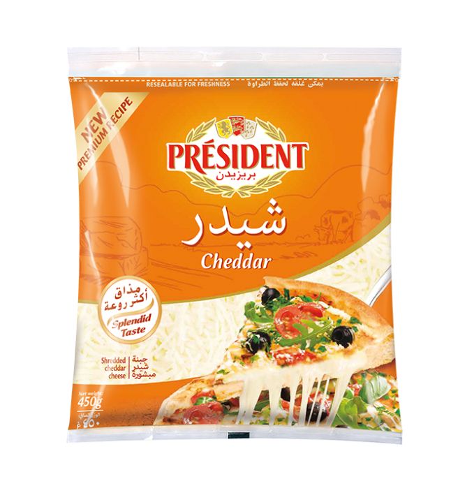 Buy President Shredded Cheddar Cheese 450 g Online in UAE | Talabat UAE