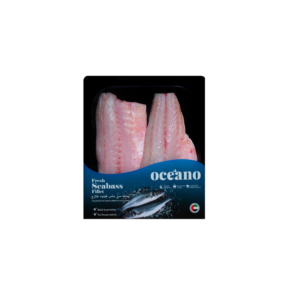Buy Oceano Fresh Seabass Fillet, 200g Online in UAE | Talabat UAE