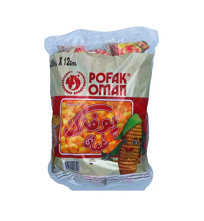 Buy Pofak Oman Chips Corn Flavor 12g x Pack of 25 Online in Oman ...