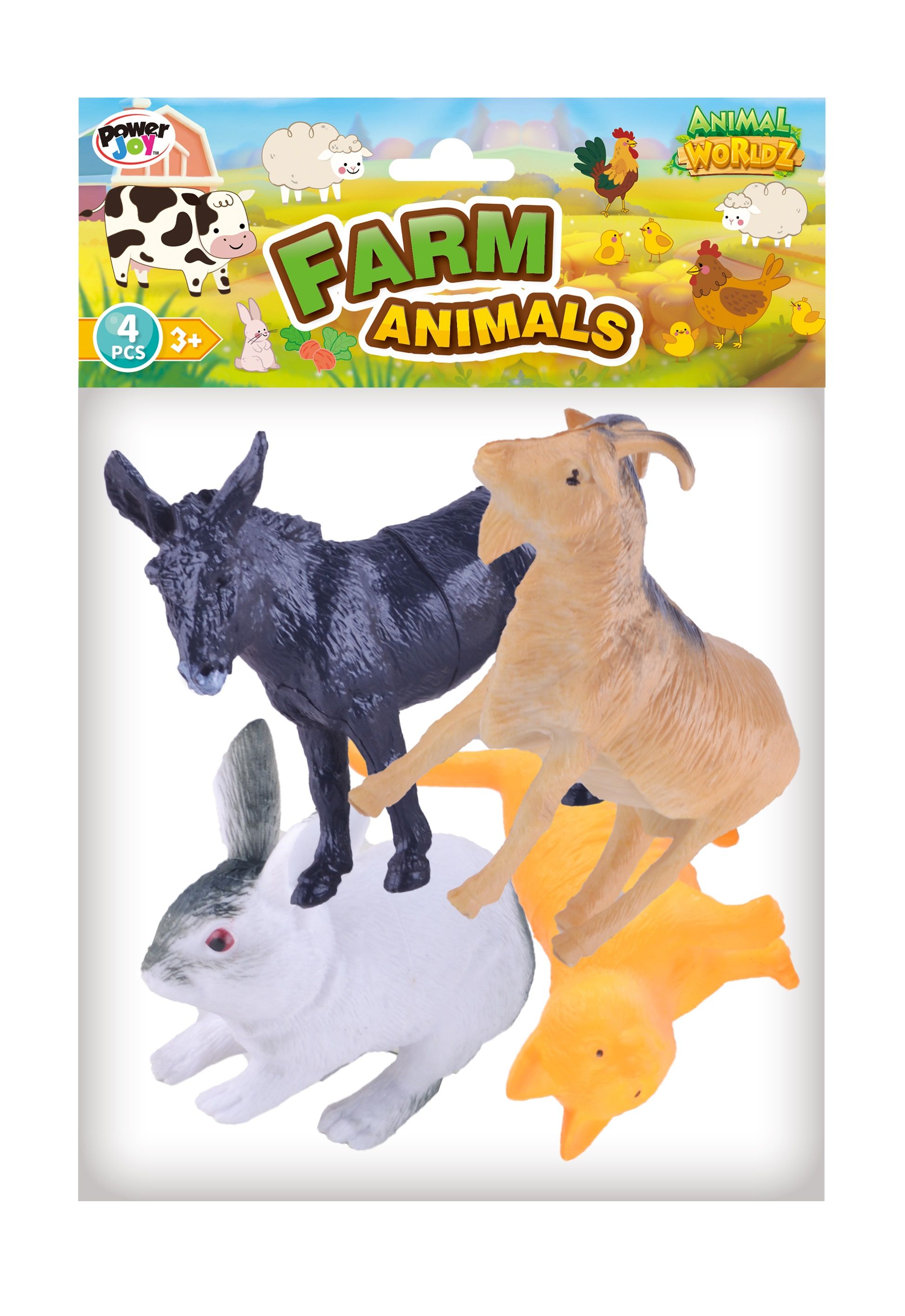 Buy Power Joy Animal Worldz Farm Animals 6, 4 Pieces Online in Oman ...