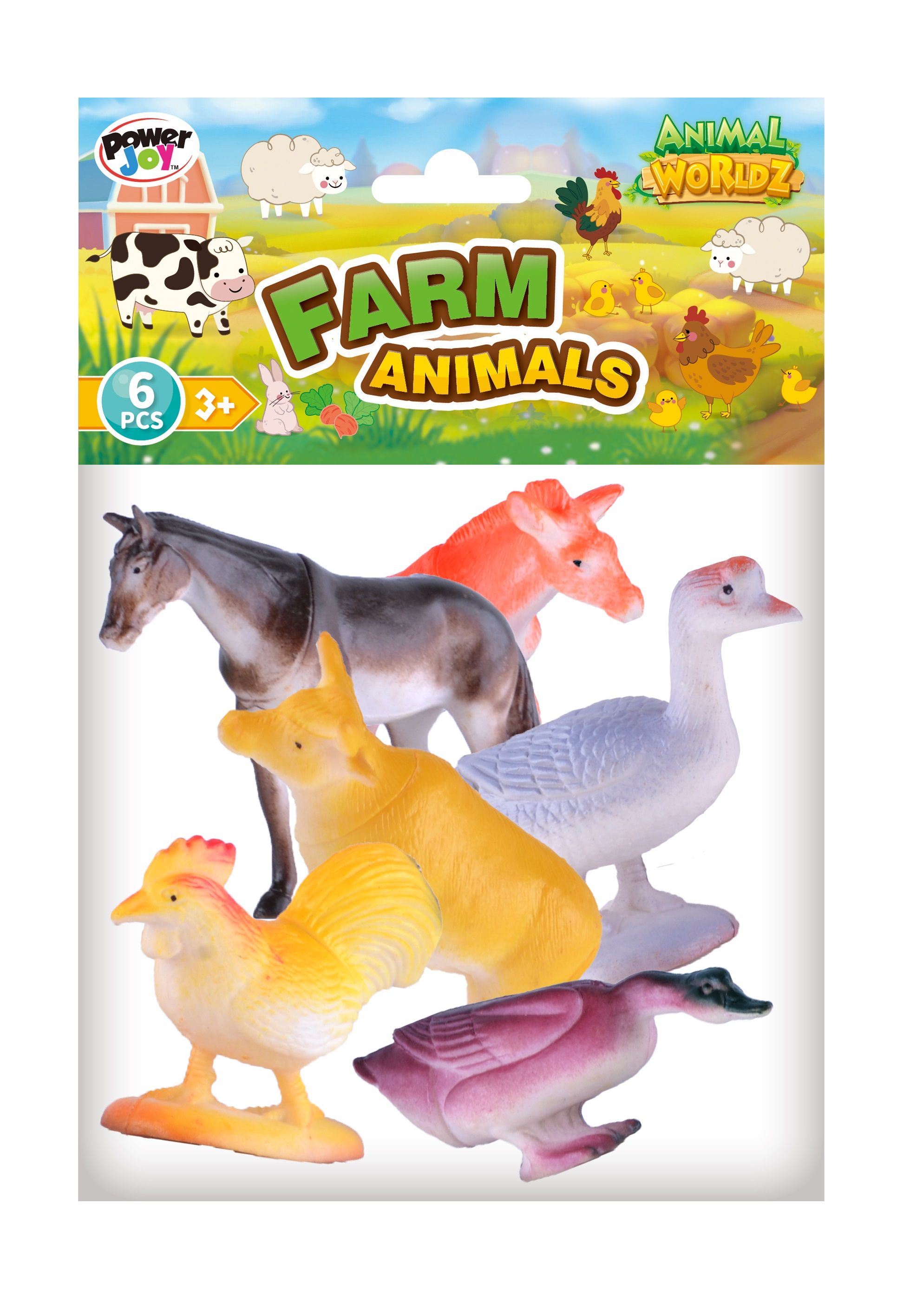 Buy Power Joy Animal Worldz Farm Animals 4, 6 Pieces Online in Oman ...