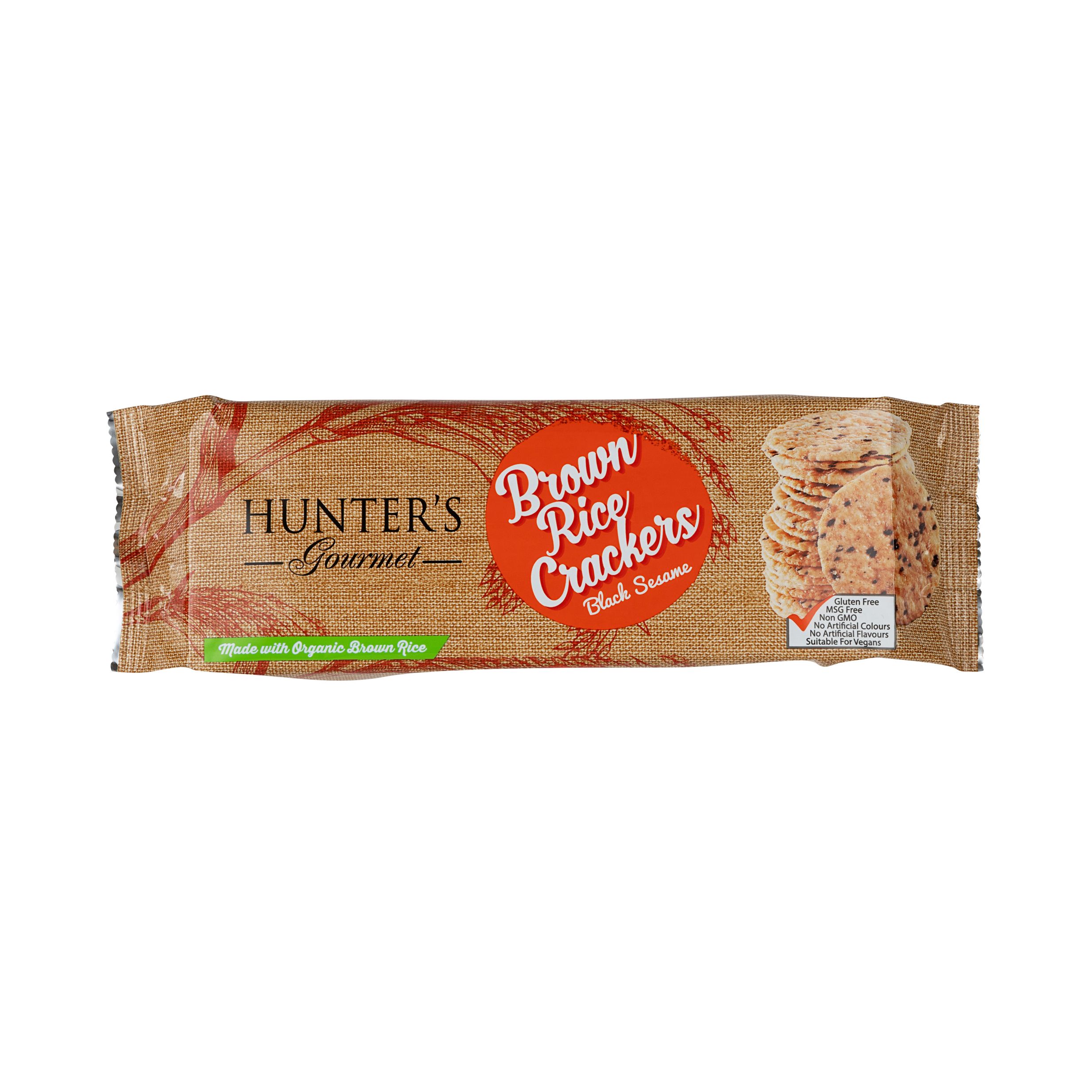 Buy Hunter’s Gourmet Brown Rice Crackers Black Sesame, 100g Online in ...