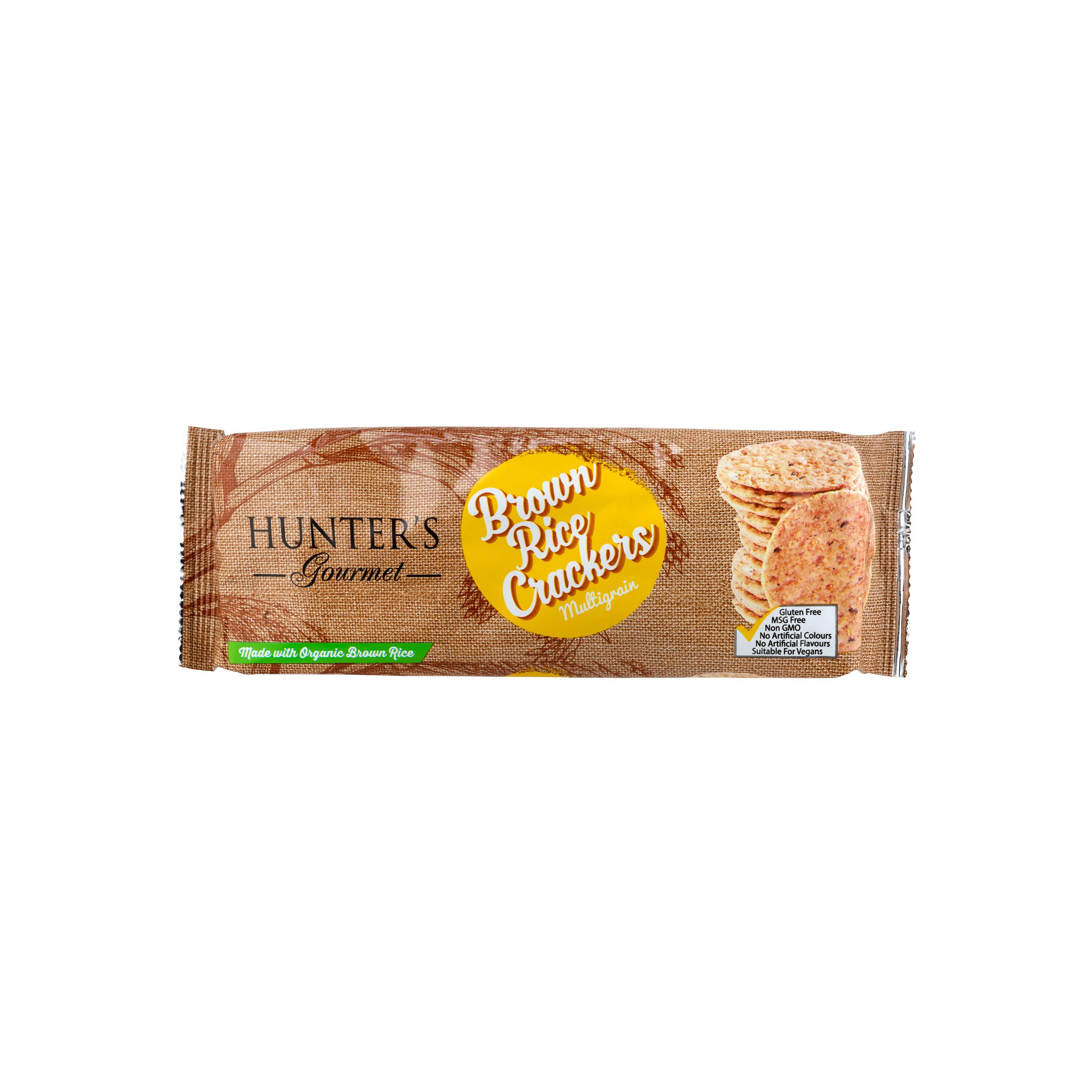 Buy Hunter’s Gourmet Brown Rice Crackers Multigrain, 100g Online in ...