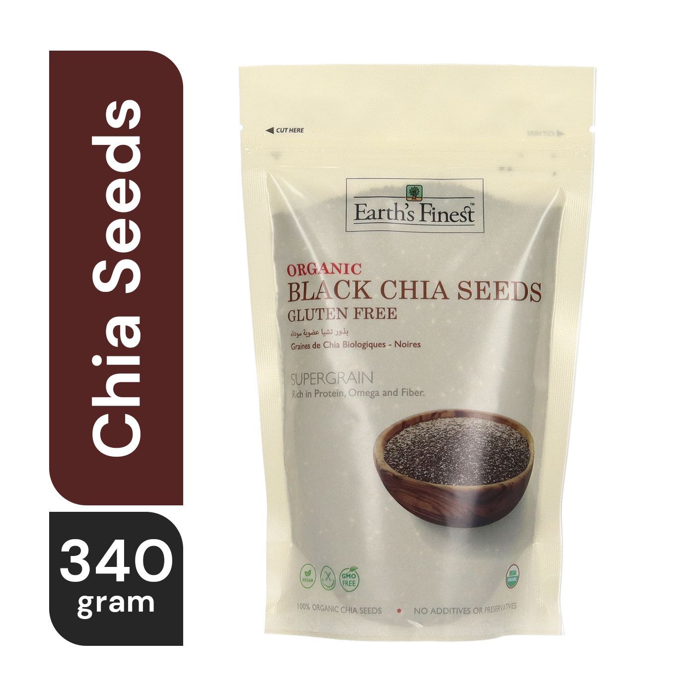 Buy Earth's Finest Organic Chia Seeds 340 g Online in UAE | Talabat UAE