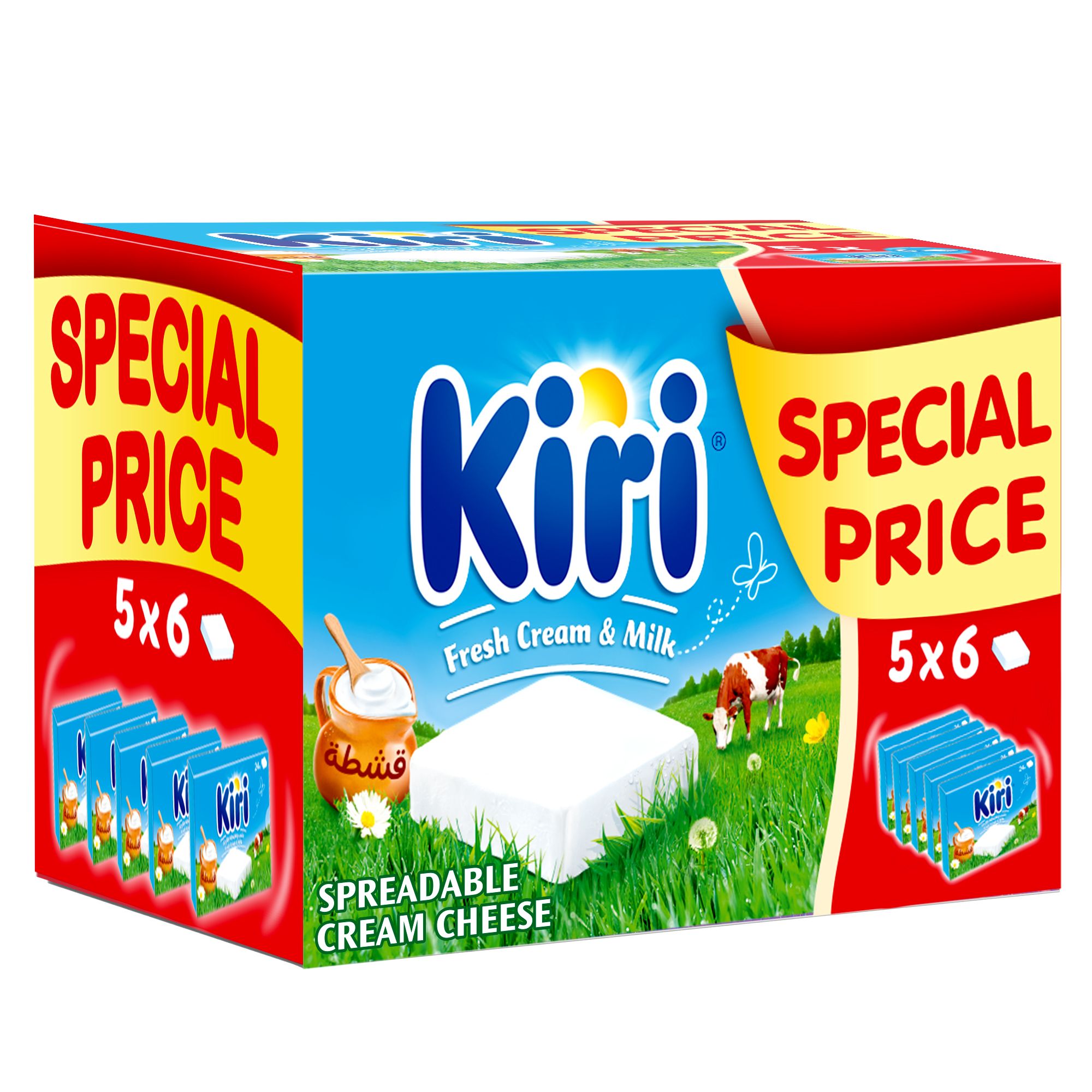 Buy Kiri Spreadable Cheese Portions, 5x6 Pieces Online in Kuwait ...