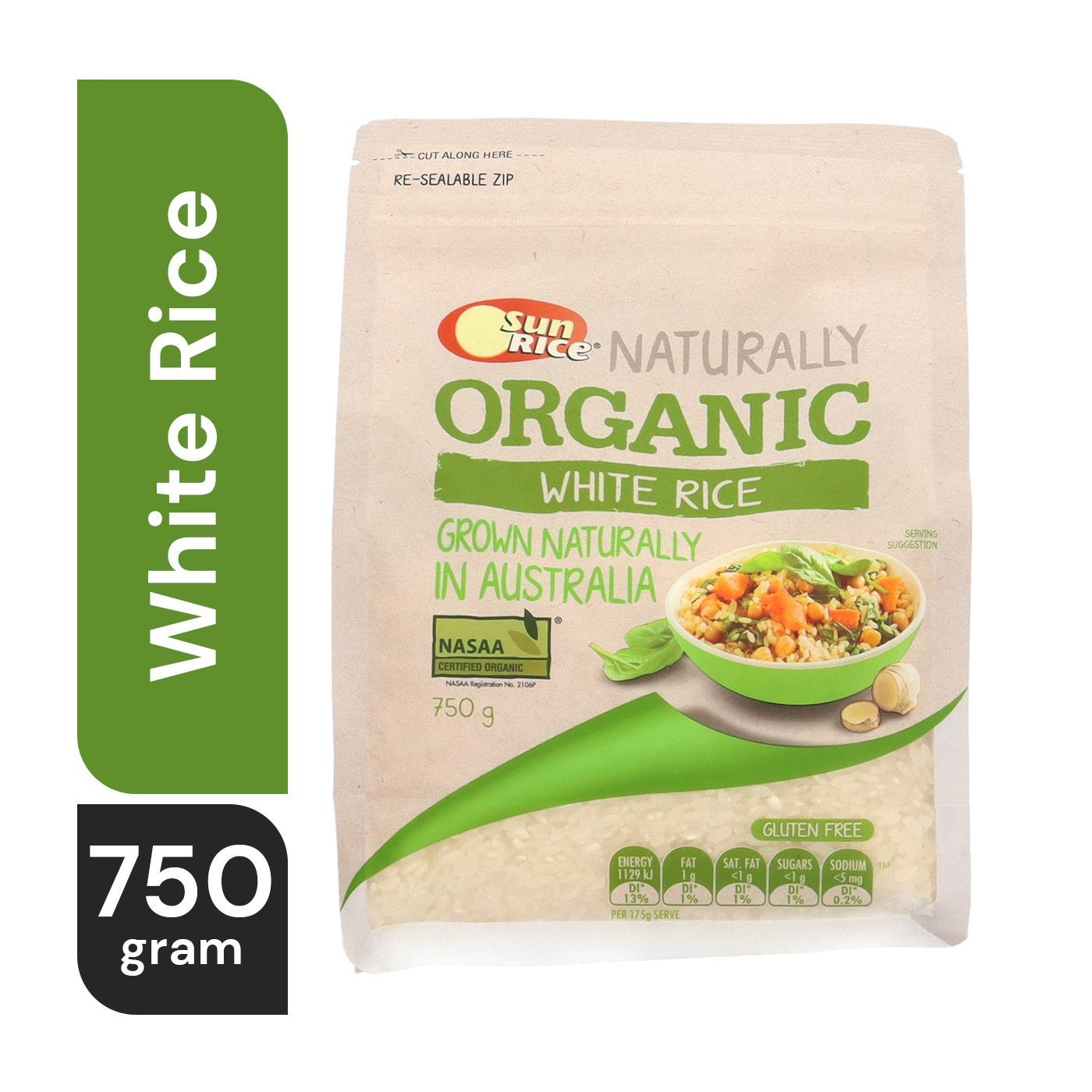 Buy Sunrice Organic White Rice 750 g Online in UAE | Talabat UAE