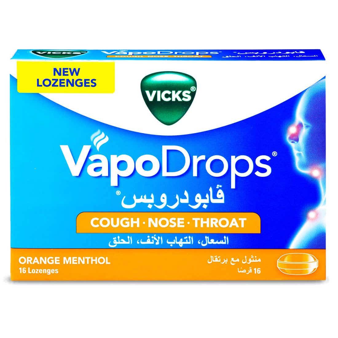 Buy Vicks Vapo Drops Orange Menthol Lozenges, 16 Lozenges Online in ...