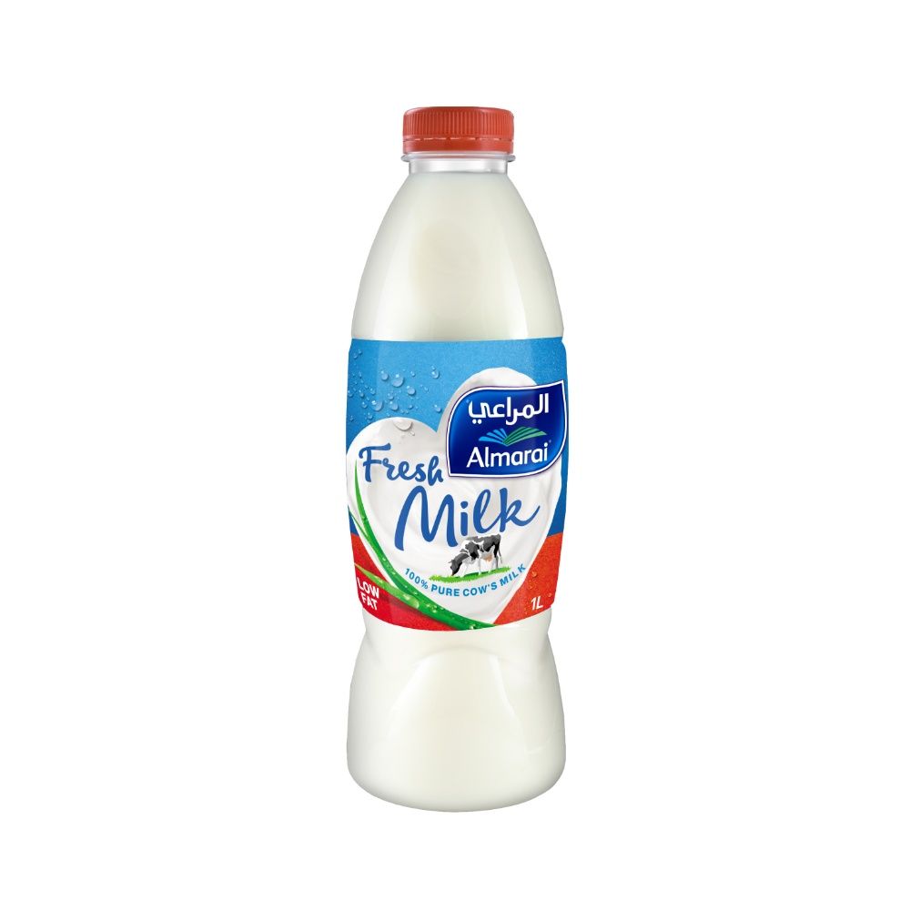 Buy Almarai Low Fat Fresh Milk Bottle, 1L Online in UAE | Talabat UAE