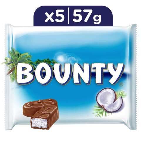 Buy Bounty Milk Chocolate Bar, 5x57g Online in Bahrain | Talabat Bahrain
