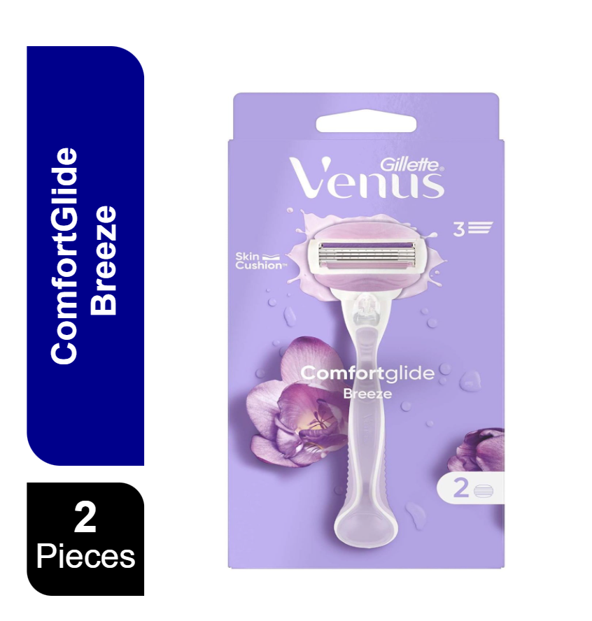 Buy Gillette Venus Comfortglide Breeze Women's Razor Handle + 2 Blade ...