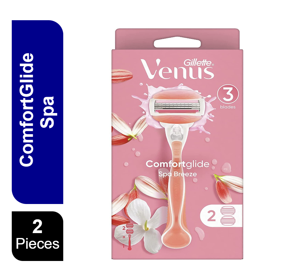 Buy Gillette Venus Comfortglide Spa Breeze Women's Razor Handle + 2 ...