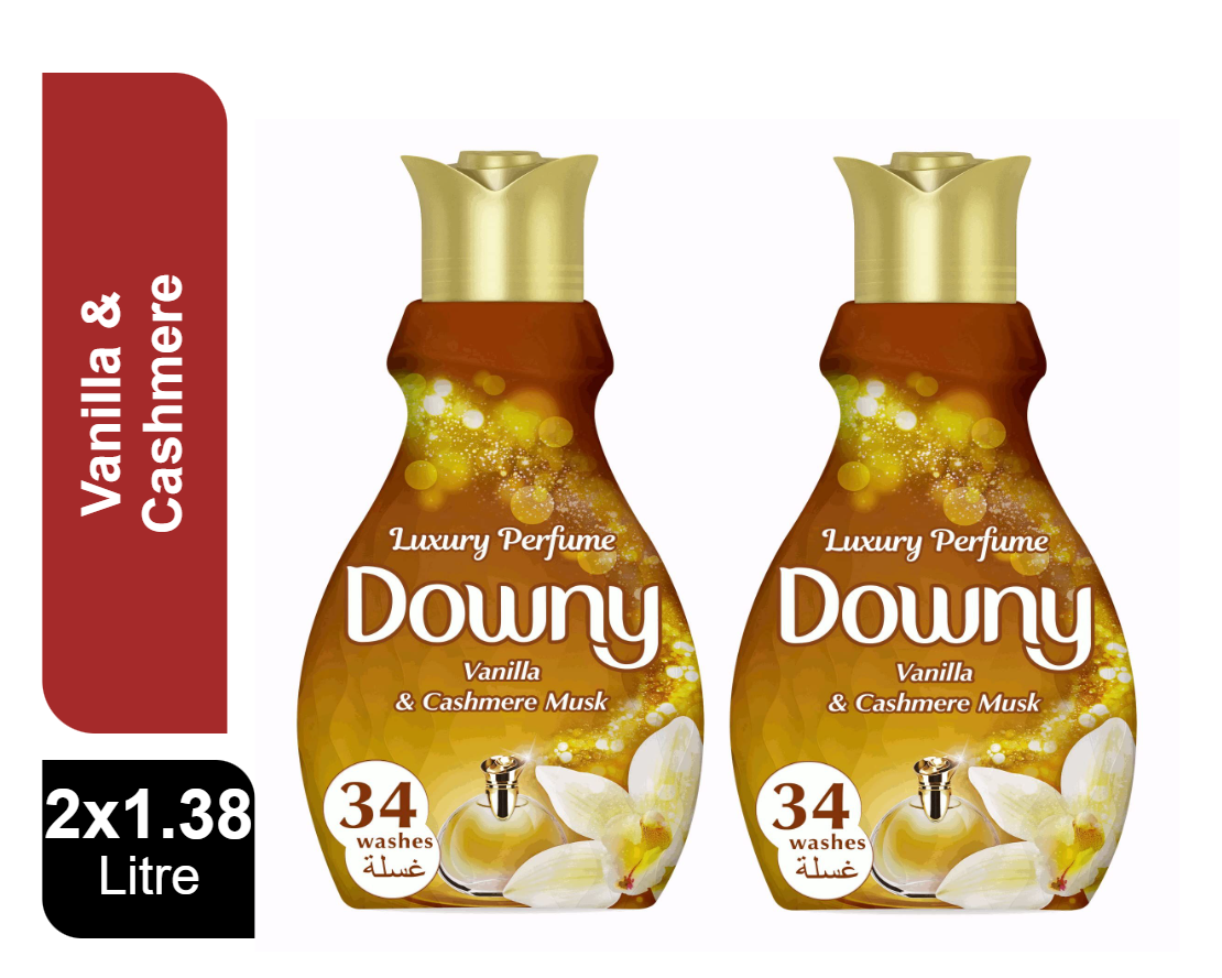 Buy Downy Concentrate Vanilla & Cashmere Musk Fabric Softener, 2x1.38L ...