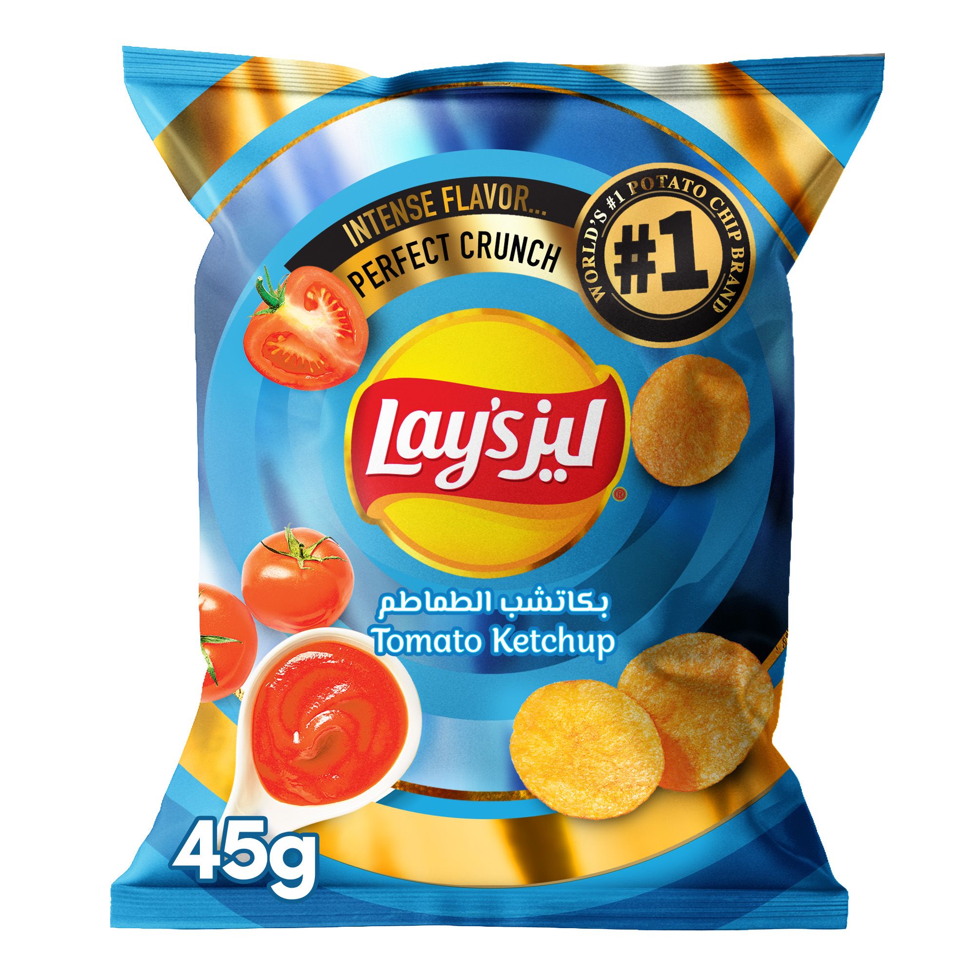 Buy Lay's Tomato Ketchup Potato Chips, 45g Online in UAE | Talabat UAE