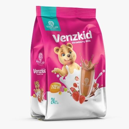 Buy VenzCafe VenzKID Strawberry Milk, 24x15g Online in Oman | Talabat Oman