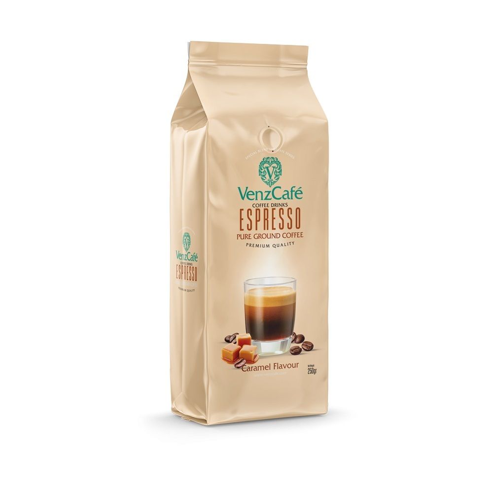 Buy VenzCafe Espresso Caramel Flavour Pure Ground Coffee, 250g Online ...