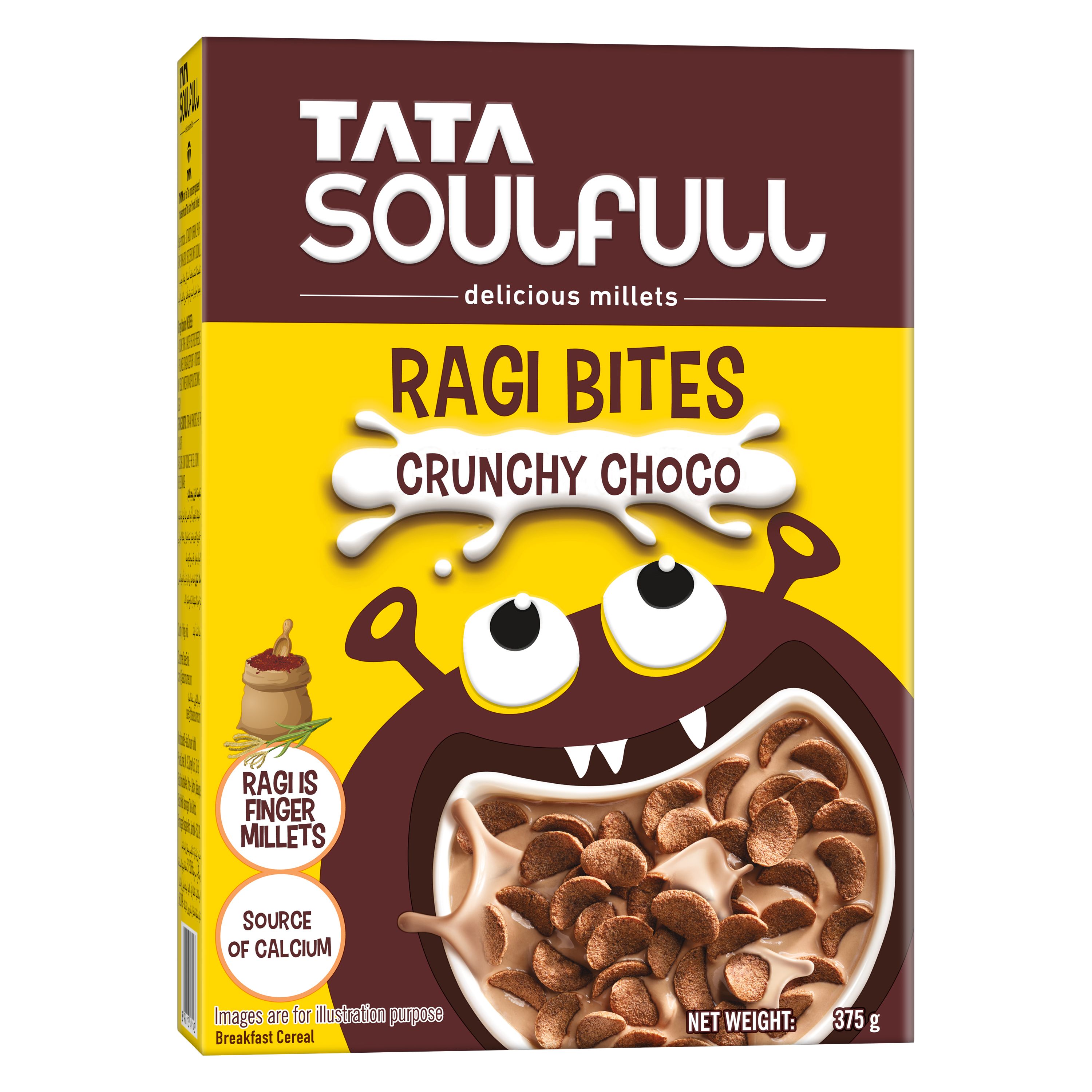 Buy Tata Soulfull Crunchy Choco Ragi Bites, 375g Online in Oman ...