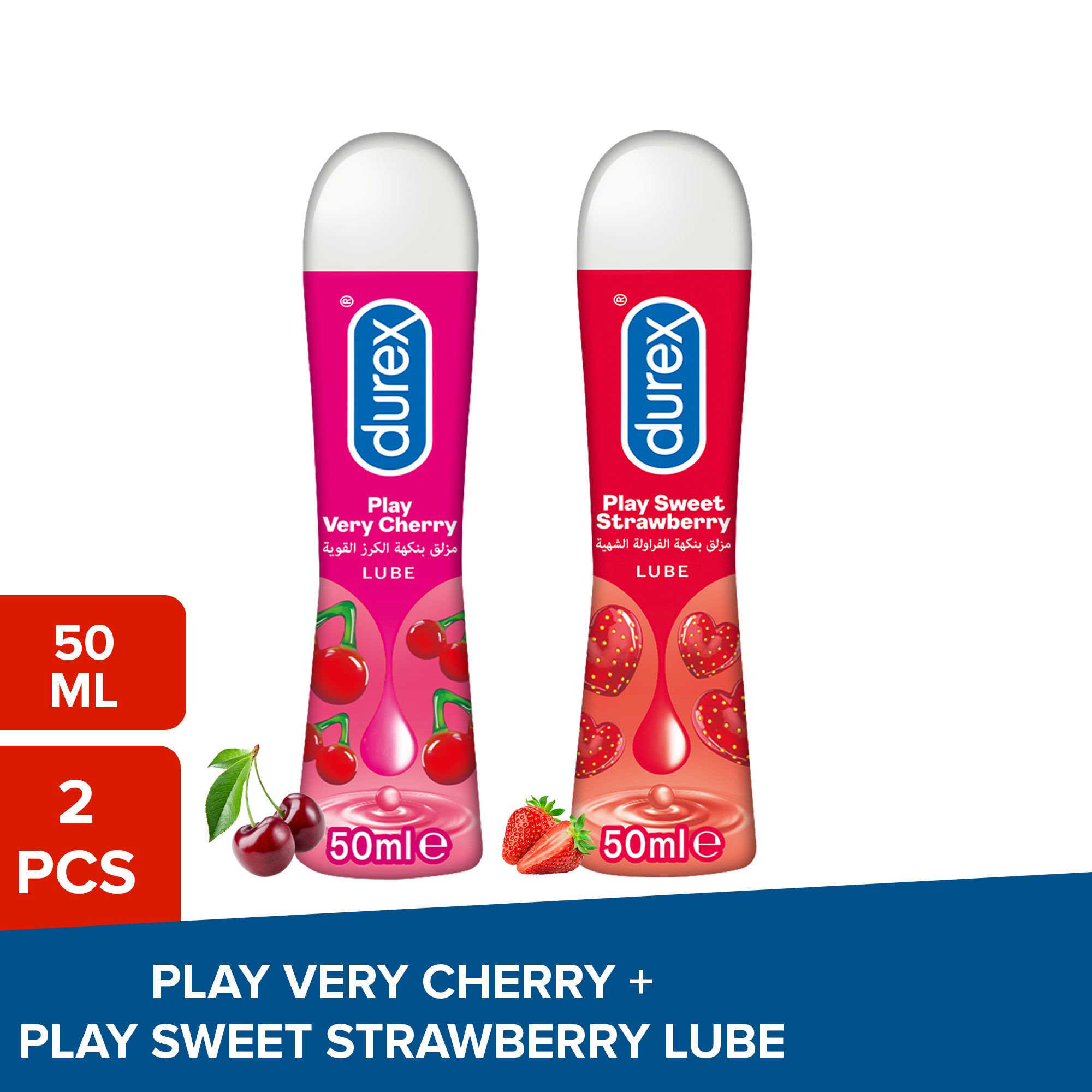 اشترِ Durex Play Sweet Strawberry Lube 50 مل + Durex Very Cherry Lube ...