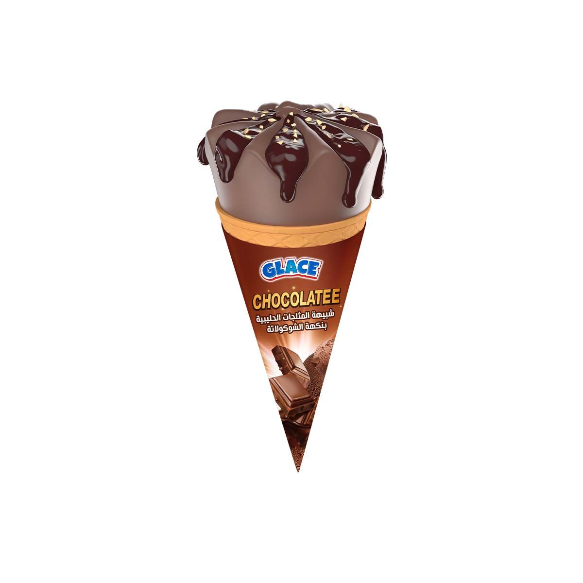 Buy Glace Chocolate Cone Ice Cream, 110ml Online in Oman | Talabat Oman