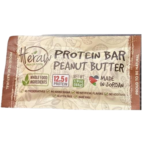 Buy Heraw Healthy Food Protein Bar Peanut Butter, 55g Online in Jordan ...