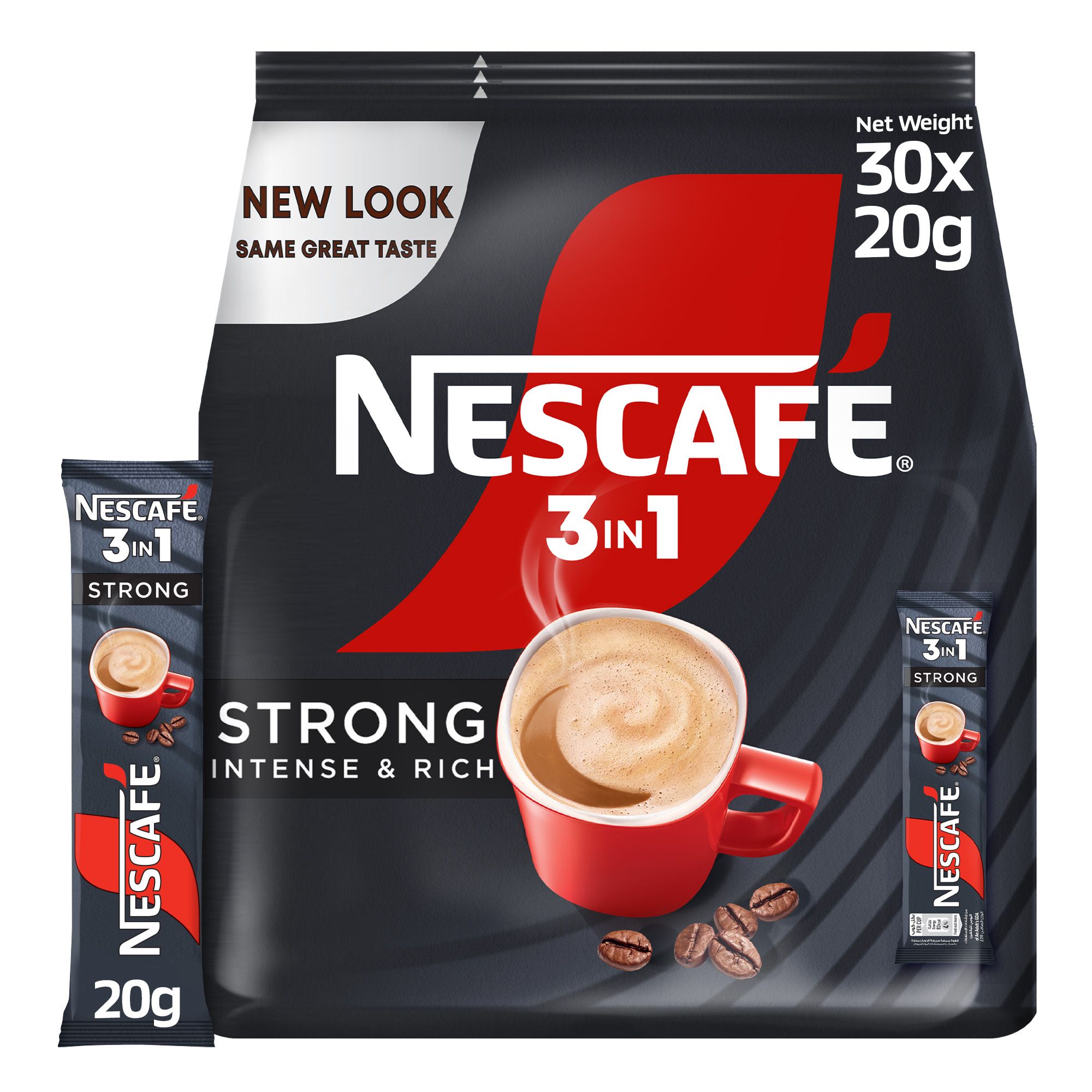 Buy Nescafe 3 in 1 Strong Instant Coffee Bag, 30x20g Online in Bahrain ...