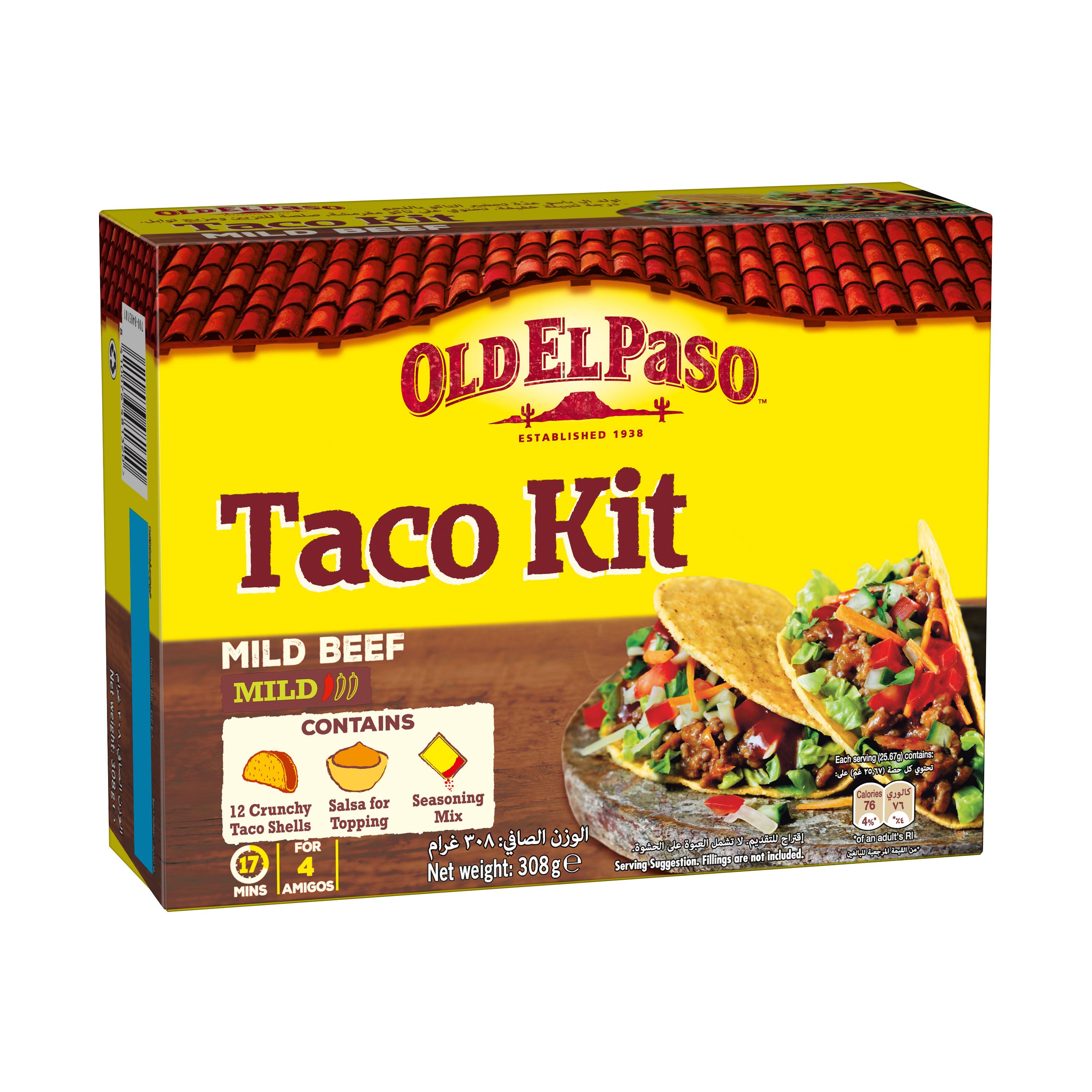 Buy Old El Paso Mild Beef Taco Kit, 308g Online in Kuwait | Talabat Kuwait