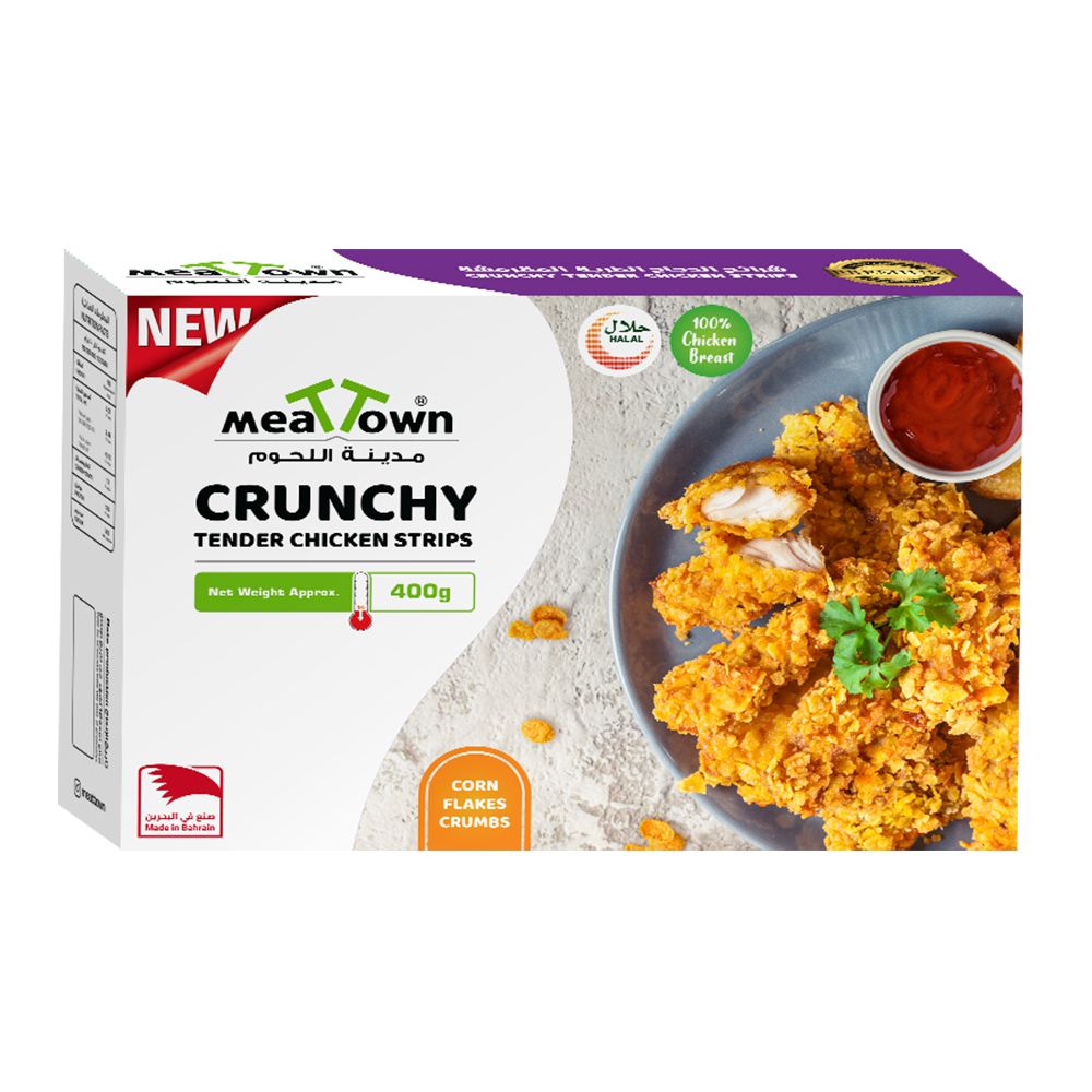Buy Meat Town Crunchy Tender Chicken Strips 400 g Online in Bahrain ...