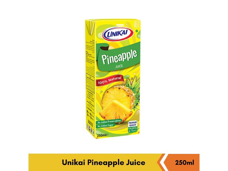 Buy Unikai Pineapple Juice 250 Ml - No Added Sugar Online in Oman ...
