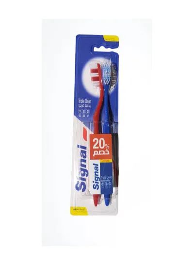 Buy Signal Toothbrush Triple Clean Medium 2PC Online in Egypt | Talabat ...