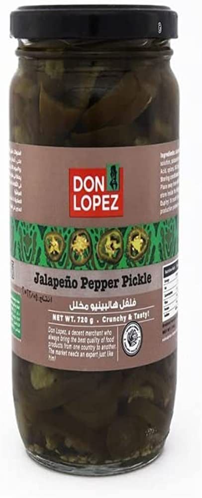 Buy Don Lopez Pickled Jalapeno Pepper, 720g Online in Egypt | Talabat Egypt