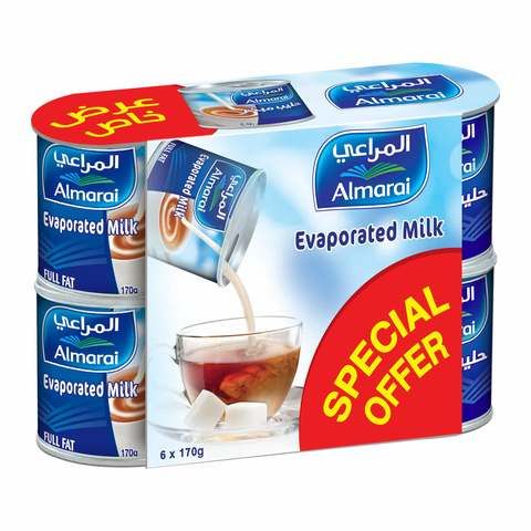 Buy Almarai Original Full Fat Evaporated Milk, 6x170g Online in Kuwait ...