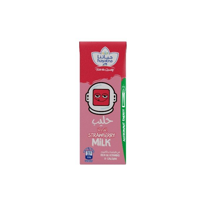 Buy Hayatna Strawberry UHT Milk 180 ml x 6 Online in Bahrain | Talabat ...