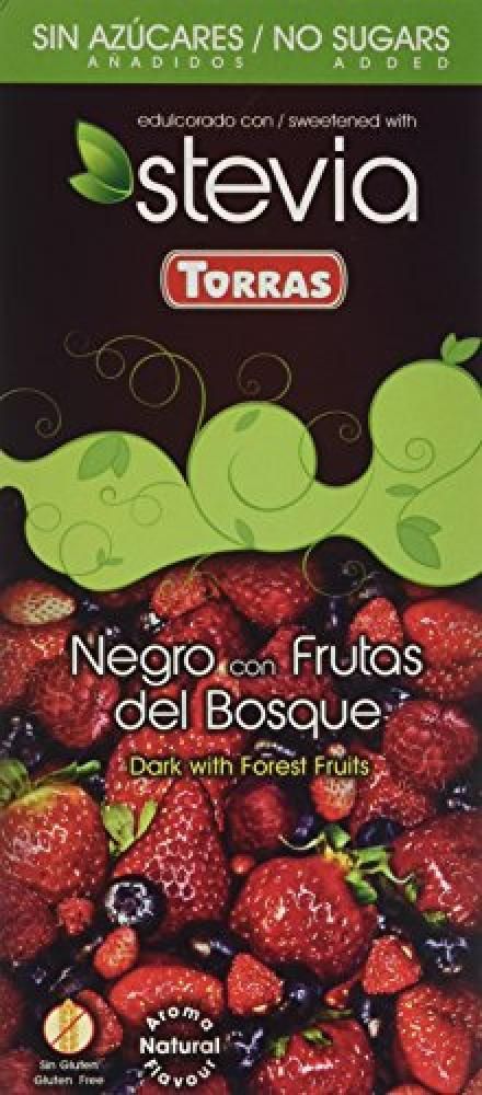 Buy Torras Stevia Dark Chocolate Forest Fruit 125 g Online in Kuwait | Talabat Kuwait