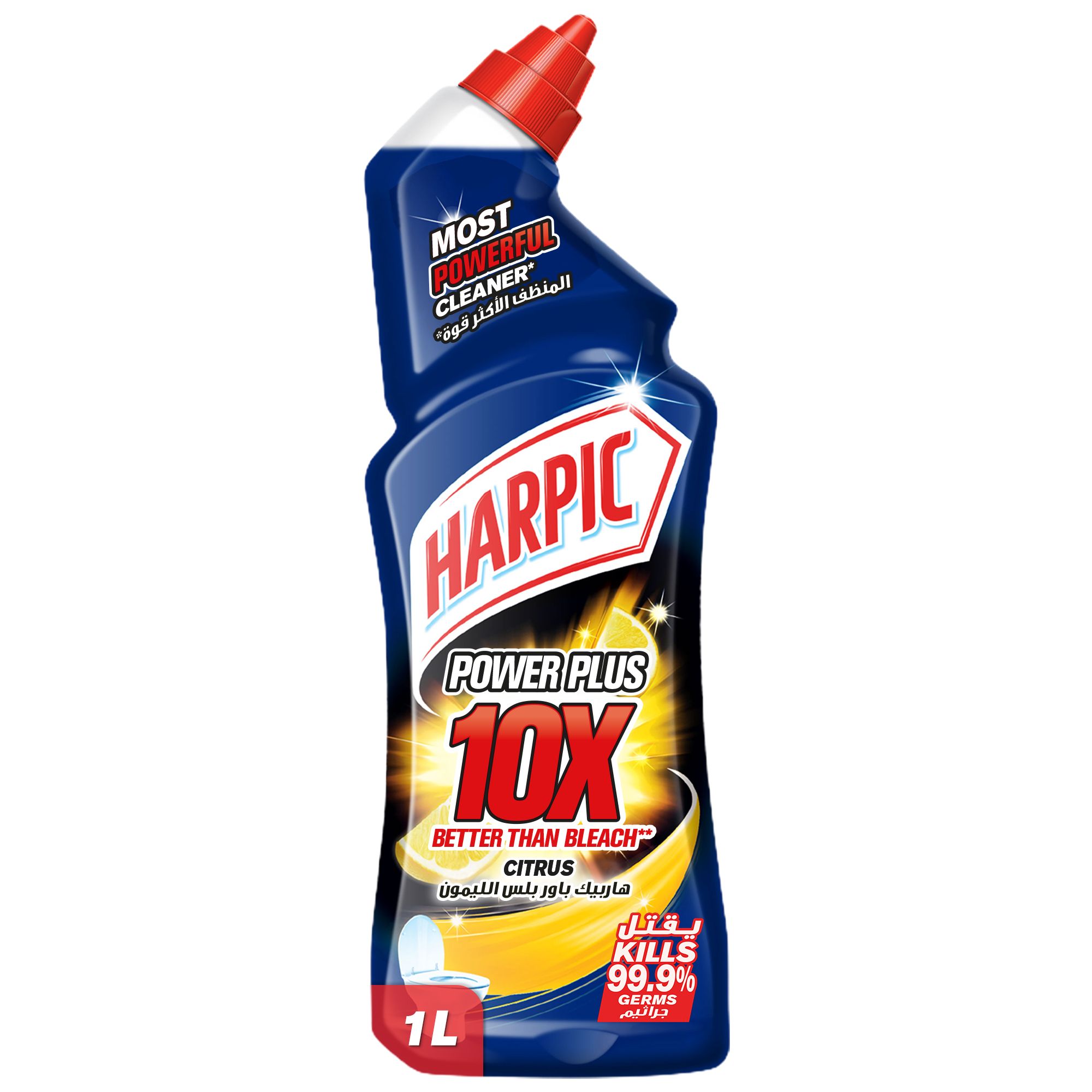 Buy Harpic Power Plus 10X Max Clean Citrus Toilet Cleaner, 1L Online in Kuwait | Talabat Kuwait