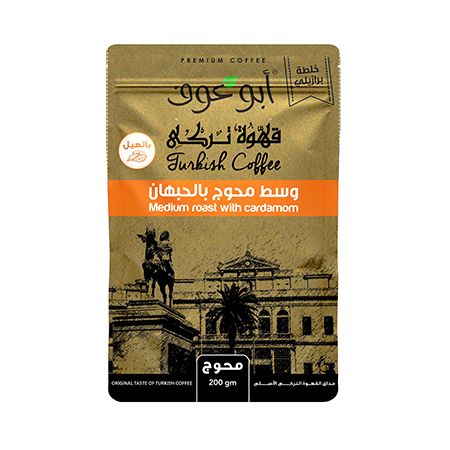 Buy Abu Auf Turkish Coffee Special Medium Roast with Cardmom, 200g ...