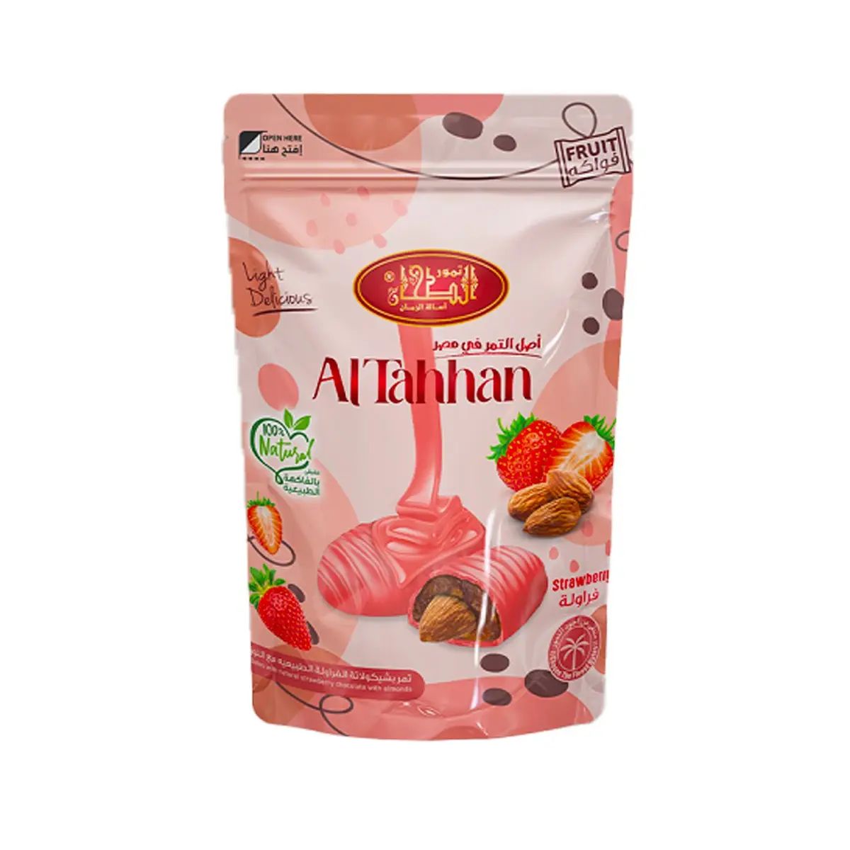Buy Al Tahan Dates with Nuts Covered with Strawberry Chocolate, 100g ...