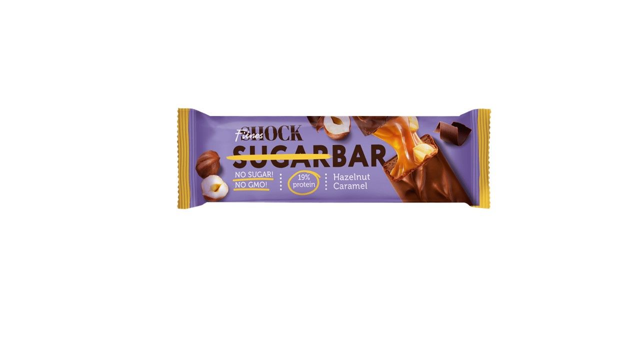 Buy Fitness Shock Protein Bars No Sugar Bar Hazelnut Caramel, 50g ...