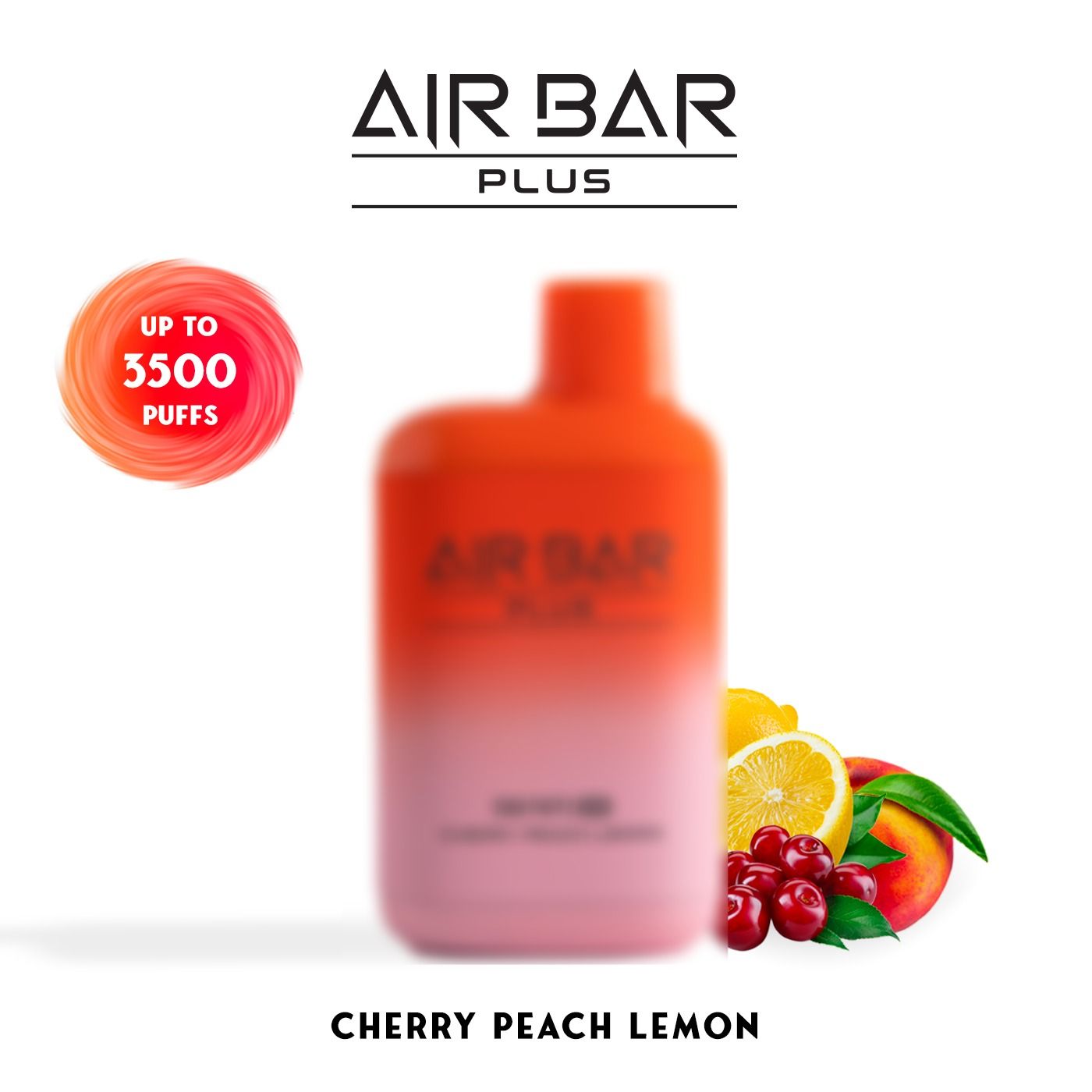 Buy AirBar Plus Cherry Peach Lemon 3500 Puffs 20 Mg Online in Kuwait | Talabat Kuwait