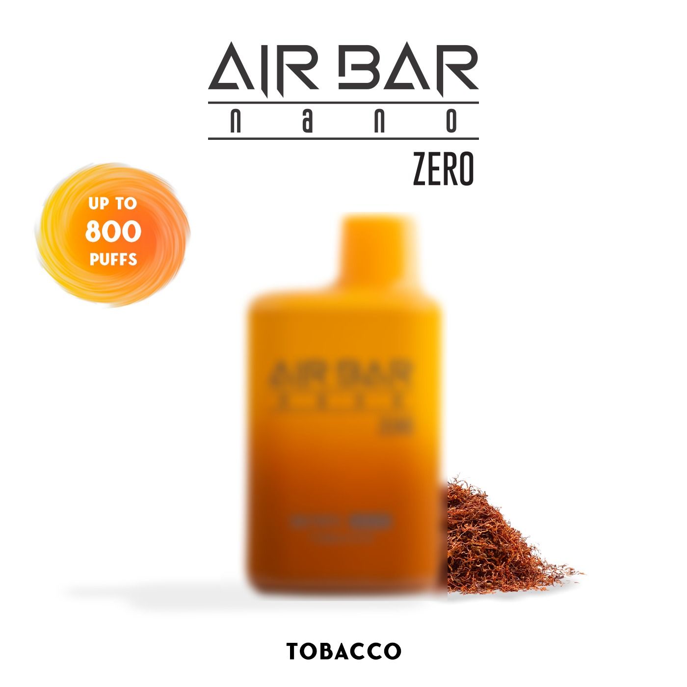 Buy Air Bar Nano Zero 800 Puffs Tobacco 0mg Disposable Vape Online in ...
