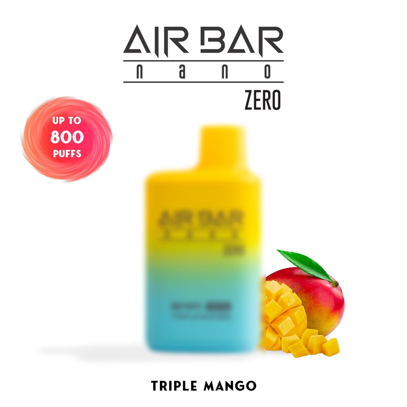 Buy Air Bar Nano Zero 800 Puffs Triple Mango 0mg Disposable Vape Online ...