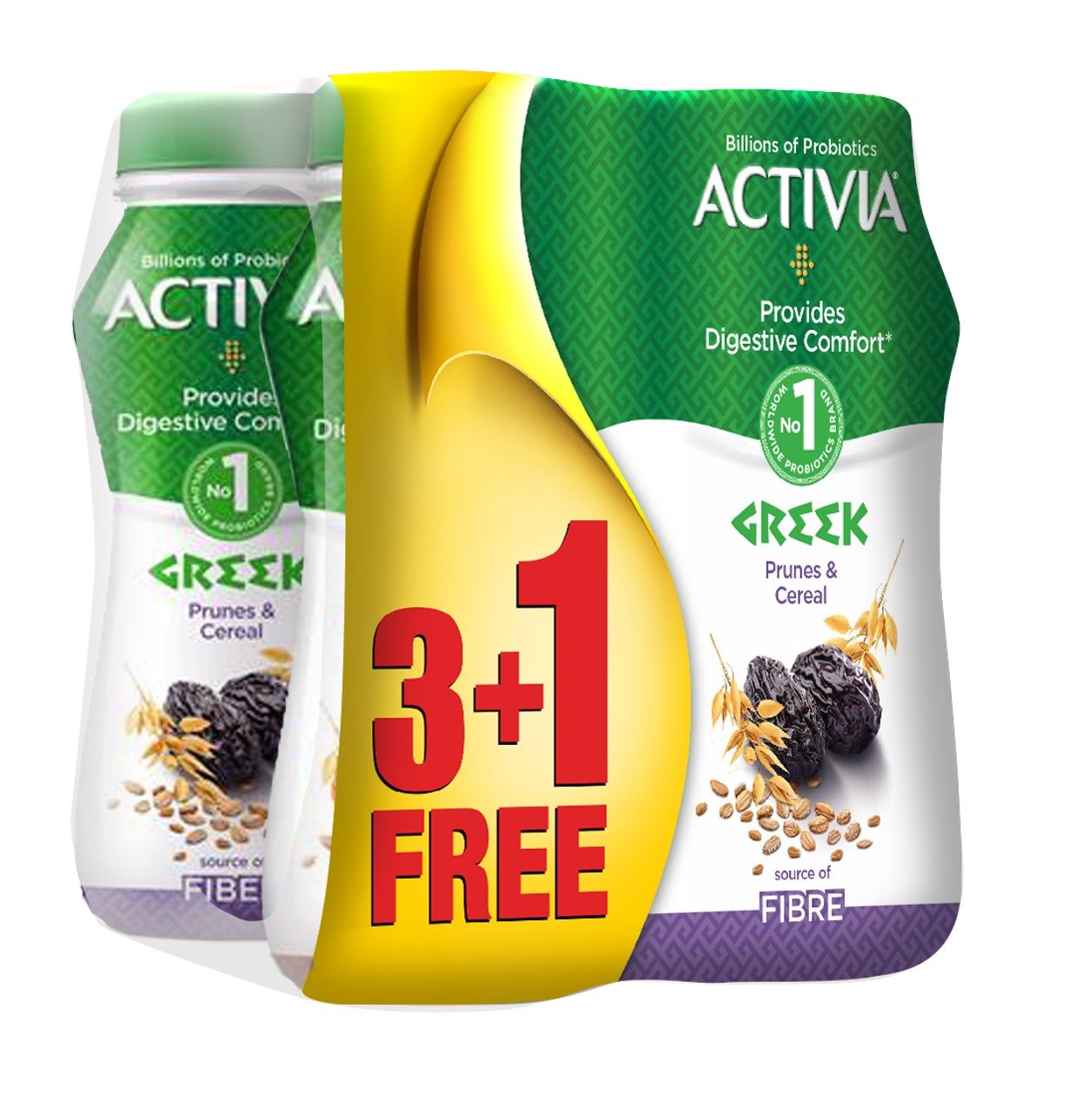 Buy Activia Prunes & Cereal Greek Drink, 4x180ml Online in Kuwait ...