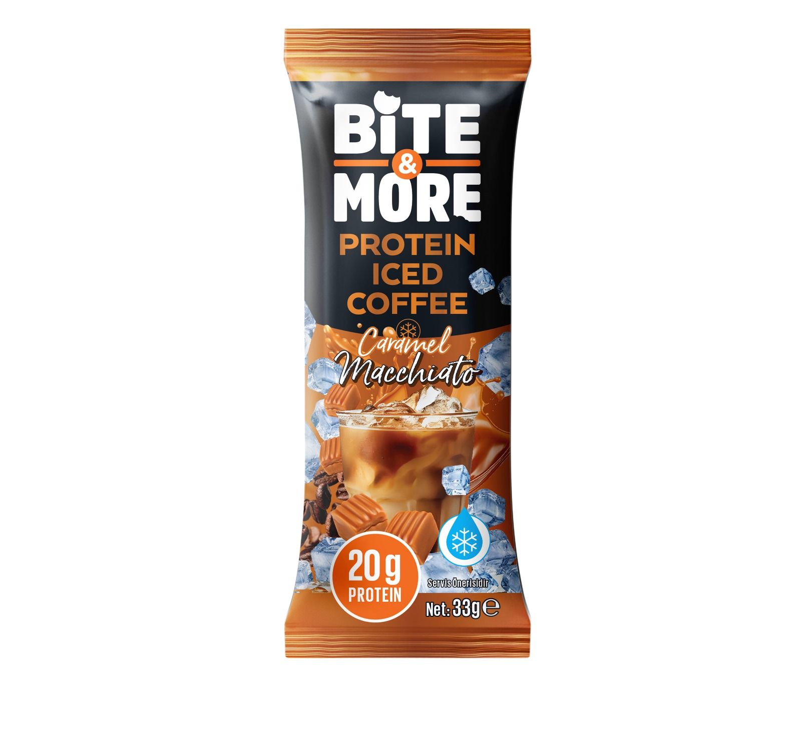 Buy Bite & More Caramel Macchiato Protein Iced Coffee Sachet, 33g ...