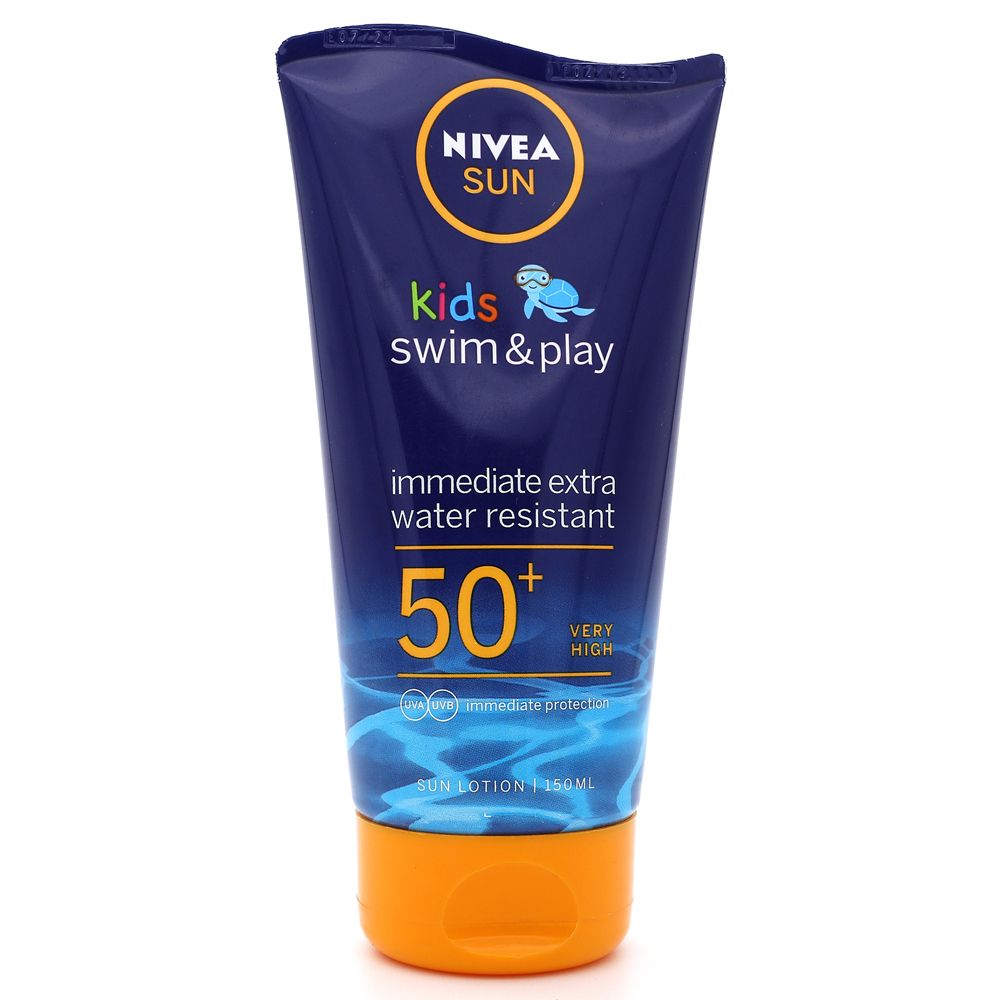 Buy NIVEA SUN Kids Lotion, UVA & UVB Protection, Swim & Play, SPF 50 ...