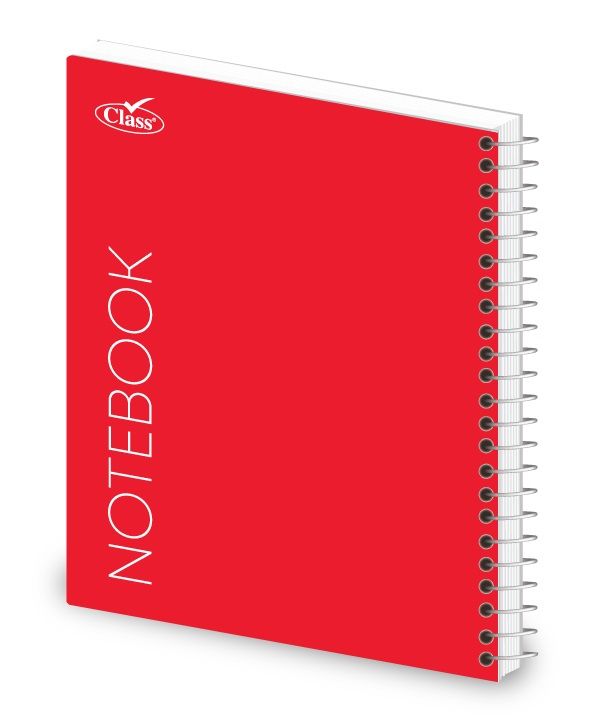 Buy Class PP Colored Spiral Notebook 10x8 Red, 80 Sheets Online in ...
