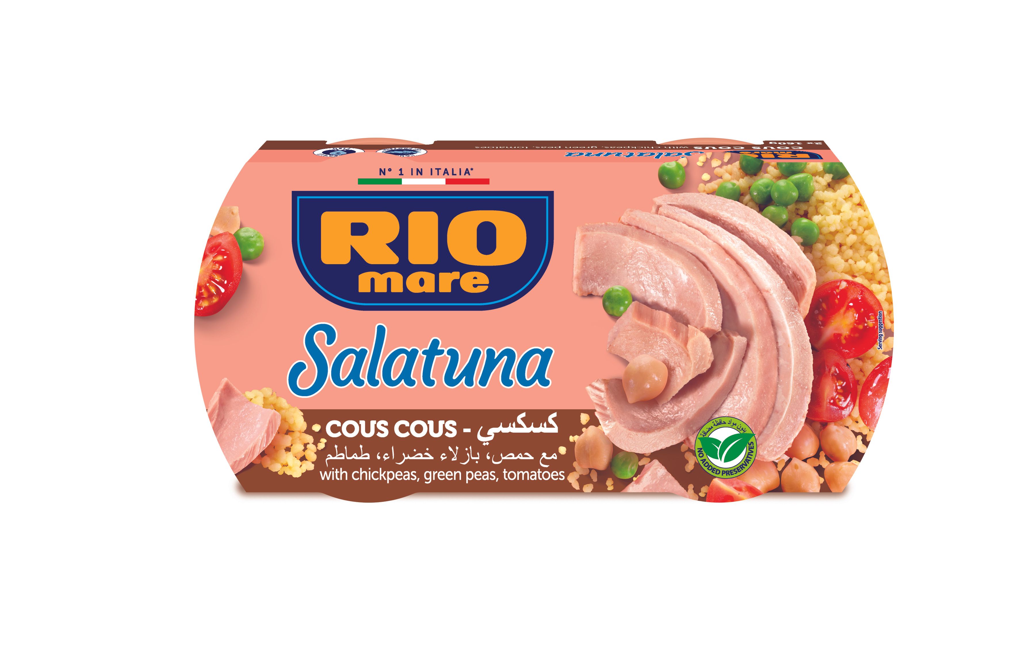 Buy Rio Mare Salatuna Cous-Cous with Chickpeas, Green Peas, Tomato 160 g x 2 Online in Kuwait ...