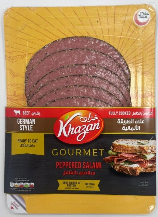 Buy Khazan Gourmet Beef Peppered Salami German 150 G Online in Kuwait ...