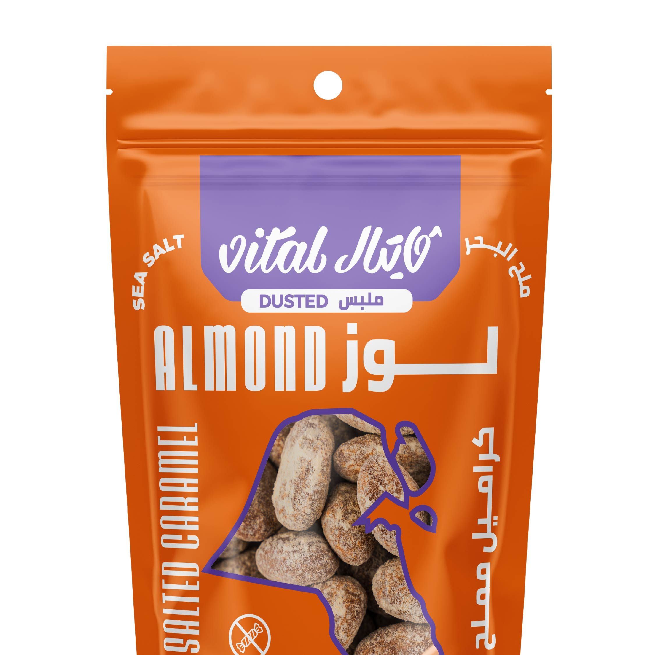 Buy Vital Dusted Almonds Salted Caramel 30gm Online in Kuwait | Talabat ...