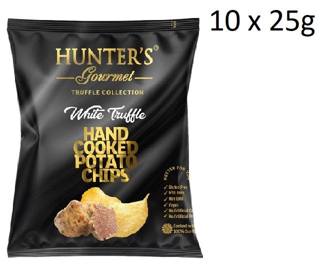 Buy Hunter's Hand Cooked Potato Chips White Truffle, 10x25g Online in ...
